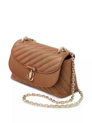 JIMMY CHOO Curve Quilted Leather Crossbody Bag With Monogram
