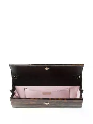 JIMMY CHOO Sweetie Tortoiseshell-effect Clutch Bag - Brown