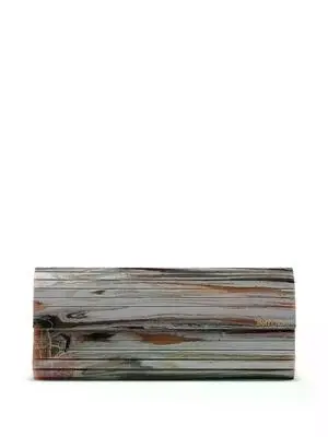 JIMMY CHOO Sweetie Ribbed Clutch Bag - Grey