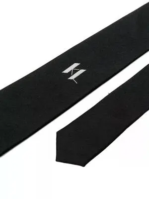 Karl Lagerfeld Embroidered Logo Neck Tie