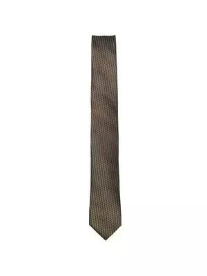 Karl Lagerfeld Houndstooth Pattern Tie - Neutrals