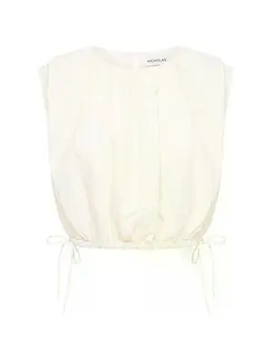 NICHOLAS Aila Sleeveless Crop Top - Neutrals