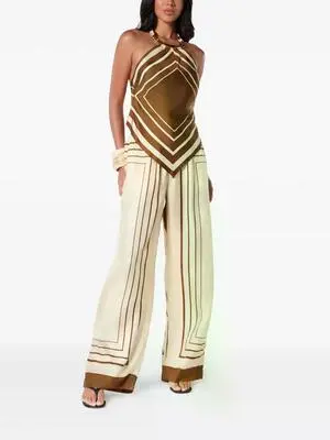 NICHOLAS Sandra Printed Palazzo Pants - Neutrals