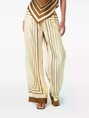 NICHOLAS Sandra Printed Palazzo Pants - Neutrals