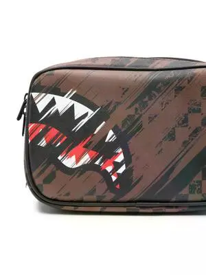 SPRAYGROUND Shark Mouth Checkered Clutch Bag