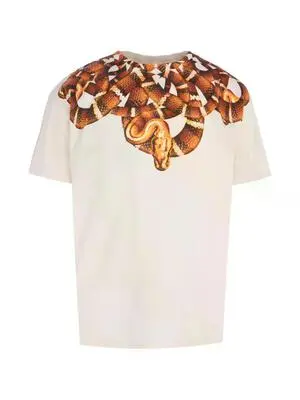 COUNTY OF MILAN Snake-print T-shirt - Neutrals