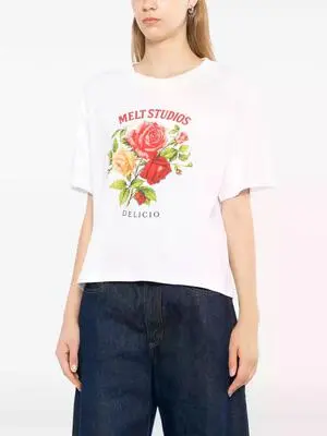 MELT Floral Print Cotton T-shirt
