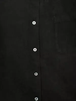 120% Lino Chest Patch Pocket Shirt - Black