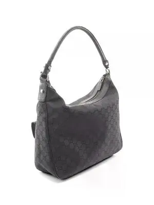 Gucci Gg Monogram Shoulder Bag - Black