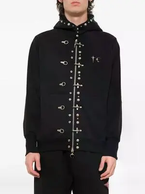 THUG CLUB Studded Zip-up Hoodie