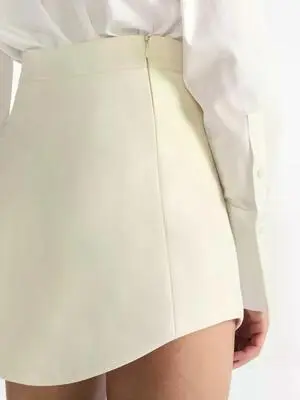 THE ARKOW Rose Curved Hem Mini Skirt