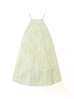Stella McCartney Floral Print Halterneck Dress - Green