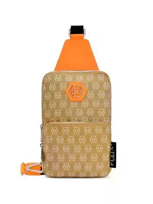 Philipp Plein Monogram Jacquard Messenger Bag - Neutrals