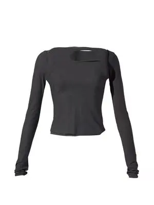 Ottolinger Taupe Stretch Cut-out Long Sleeve Top
