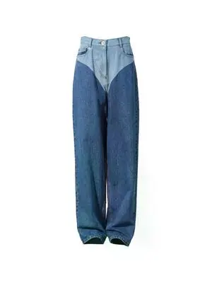 PUSHBUTTON Two-tone Wide-leg Jeans
