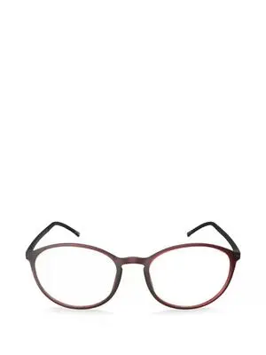 SILHOUETTE Round Frame Eyeglasses - Red