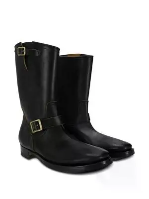 FORTELA Engineer Buckle-fastening Leather Boots