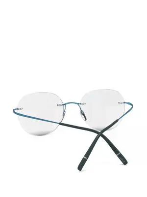 SILHOUETTE Titan Minimal Art Rimless Round-frame Glasses