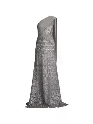Tadashi Shoji Eamon Sequin-embellished One-shoulder Gown