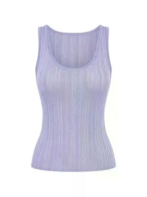 Theory Pointelle Knit Scoop Neck Tank Top