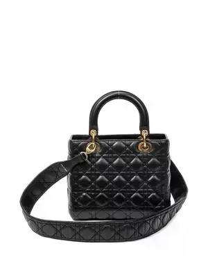 Dior Lady Medium Tote Bag - Black