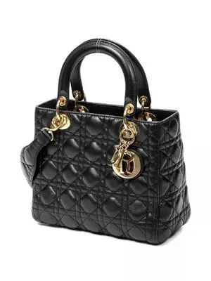 Dior Lady Medium Tote Bag - Black