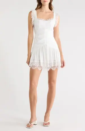 Lulus Ira Lace Tiered Mini Dress