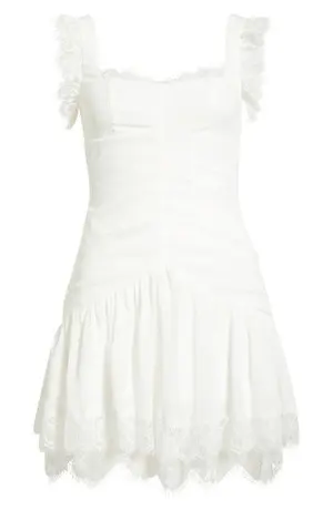 Lulus Ira Lace Tiered Mini Dress