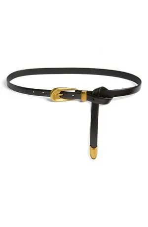 Treasure & Bond Olivia Leather Tie Belt - Black