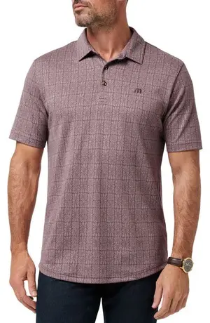 Travis Mathew Cabana Floral Jacquard Polo - Moonscape