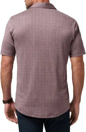Travis Mathew Cabana Floral Jacquard Polo - Moonscape