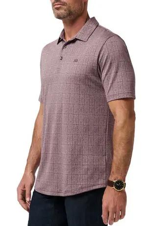Travis Mathew Cabana Floral Jacquard Polo - Moonscape