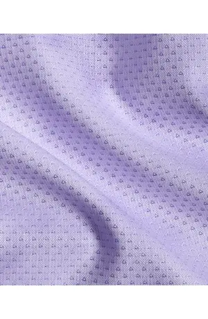 David Donahue Trim Fit Micro Dobby Cotton Dress Shirt - Lilac/blue