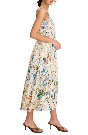 NIC+ZOE Watercolor Floral A-line Midi Dress