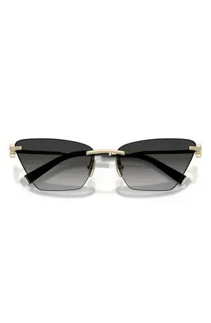 Tiffany & Co. Gradient Butterfly Rimless Sunglasses - Pale Gold/grey Gradient