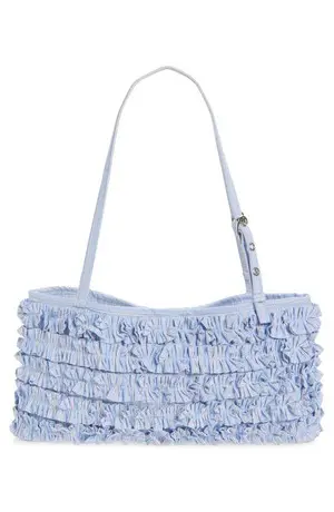DAMSON MADDER Sophia Ruffle Baguette Shoulder Bag