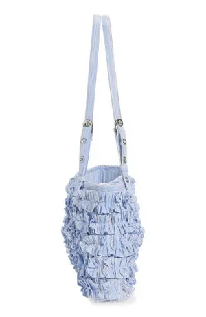 DAMSON MADDER Sophia Ruffle Baguette Shoulder Bag