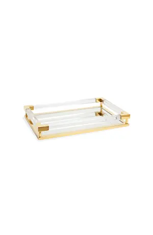Jonathan Adler Jacques Tray - Clear/brass