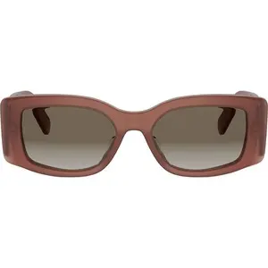 Celine Maxi Triomphe Rectangular Sunglasses - Light Brown/gradient Brown