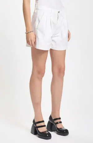 DAZE Coronado Pleated Denim Shorts