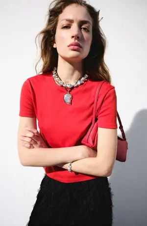 Mango Fitted Cotton T-shirt