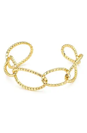 PANACEA Textured Link Cuff Bracelet - Gold