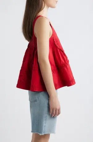 DAMSON MADDER Organic Cotton Ruffle Tank