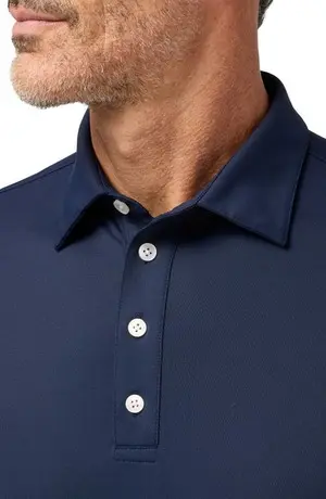 Mizzen+main Harper Long Sleeve Performance Polo - Navy
