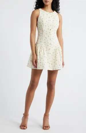 Lulus Edie Darted Fit & Flare Mini Dress
