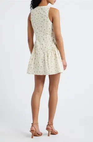 Lulus Edie Darted Fit & Flare Mini Dress