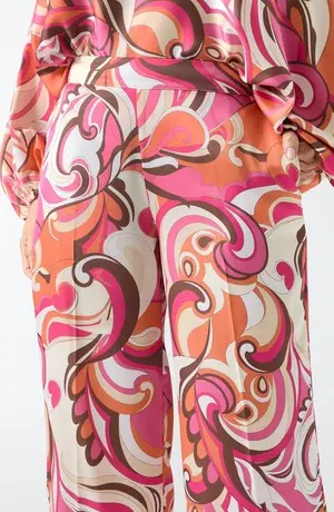 MARCIANO Carmen Print Straight Leg Pants