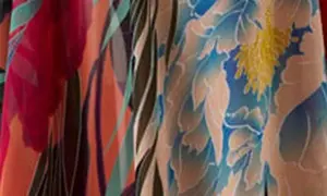 MARCIANO Roma Print Strapless Gown