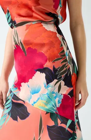 MARCIANO Roma Print Midi Skirt