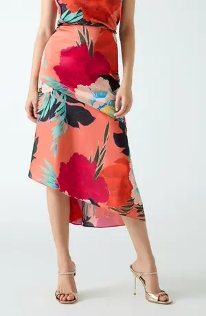 MARCIANO Roma Print Midi Skirt - Open